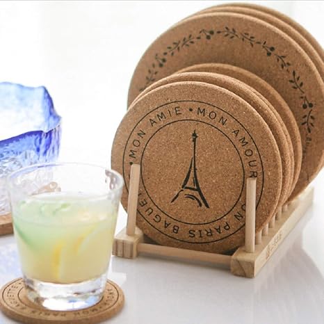 Amazon.com: Cork Trivets for Hot Dishes & Cork Coasters for Drinks (4 ...