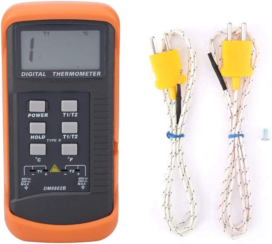 Temperature Meter,Akozon DM6802B Digital Thermometer Double Channels ...