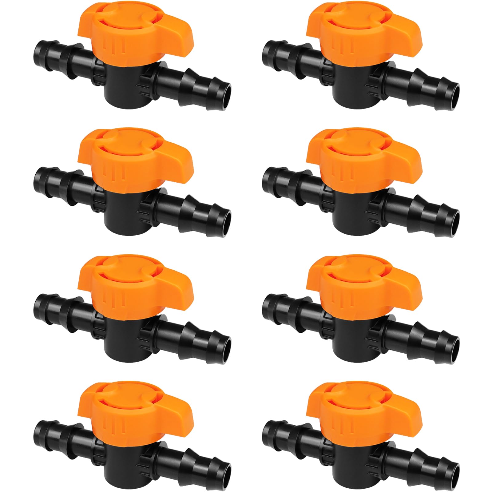 JOYPRO 1/2 Inch Drip Irrigation Barbed Valve, 8 Pack 1/2" Drip Barbed ...