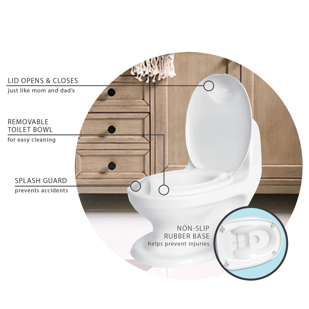Mua Nuby My Real Potty Training Toilet with Life-Like Flush Button and ...