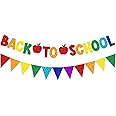 Amazon.com: First Day of School Banner Glitter Back To School Banner ...