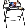 Amazon.com: GreenForest Small Folding Desk No Assembly Required, Fully Unfold 27.3 x 22 inch 2 ...