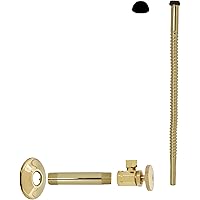 Westbrass D103K12-01 1/2" IPS x 3/8" OD x 12" Corrugated Riser Supply ...