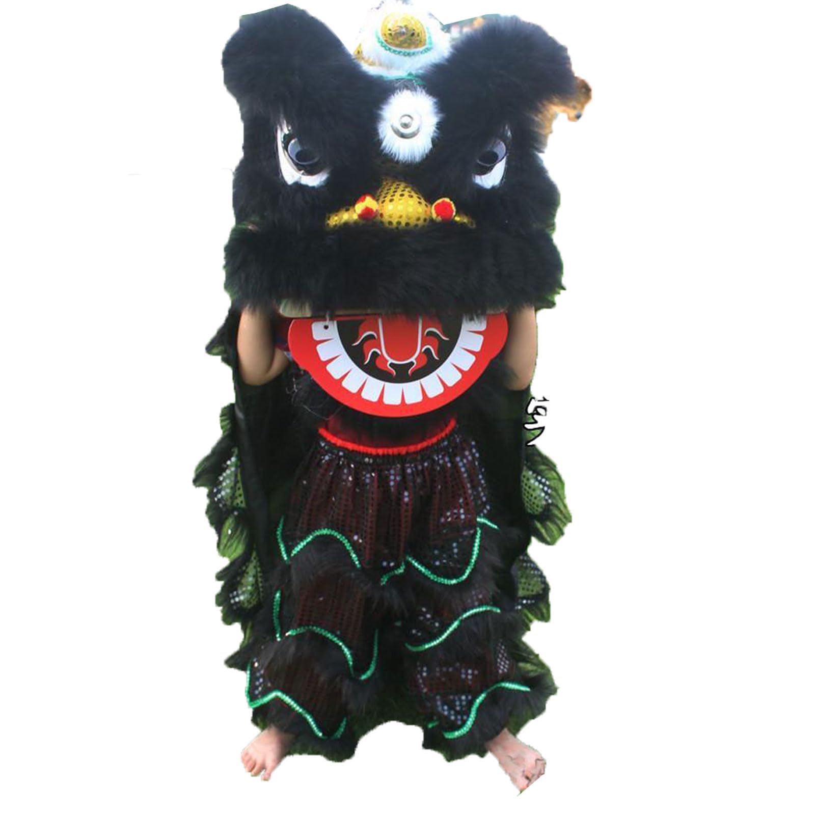 Lion Dance Led Light Wool Southern Mascot Costume For Two Adult Chinese ...