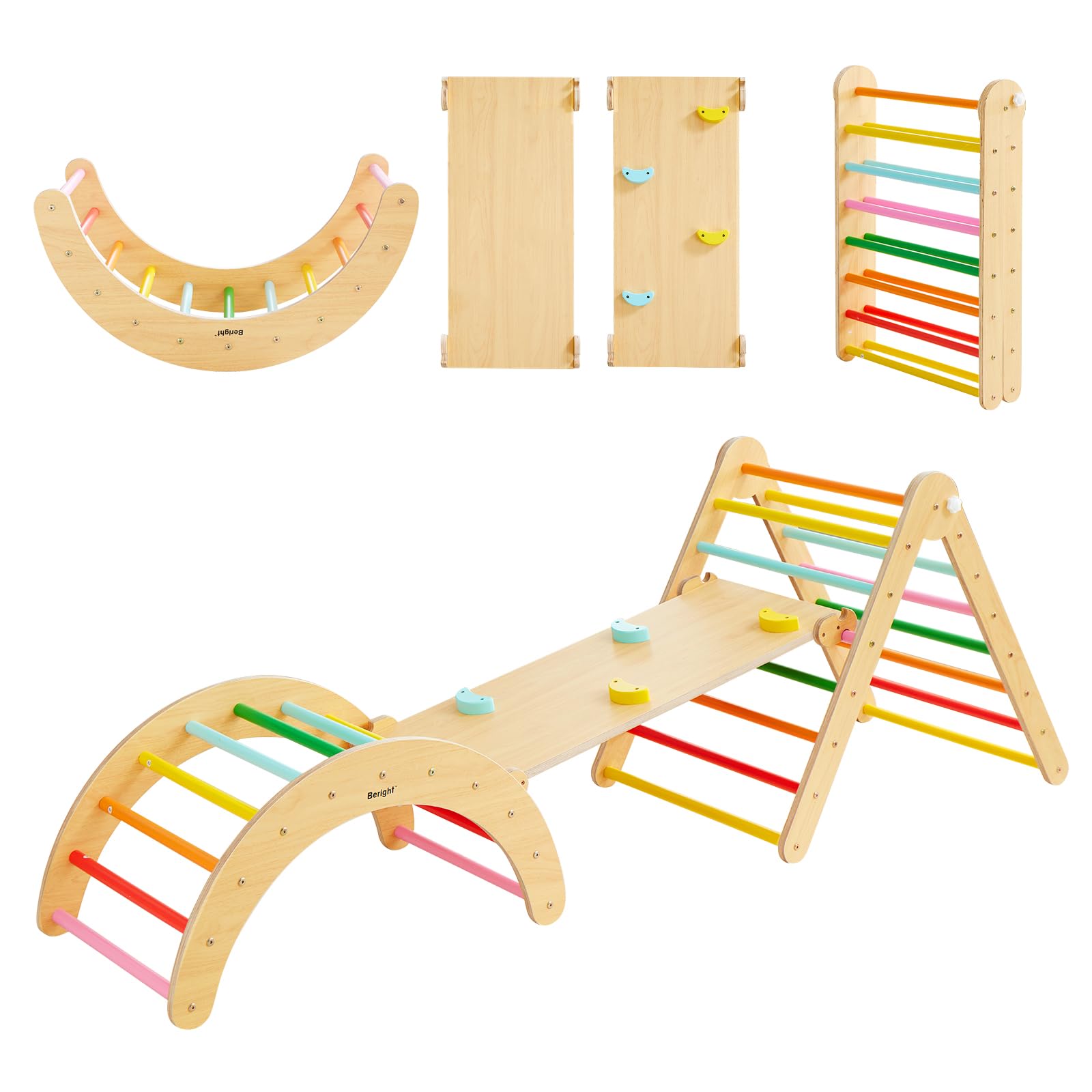 Mua Beright 5 In1 Pikler Triangle Gym, Foldable Climbing Triangle ...