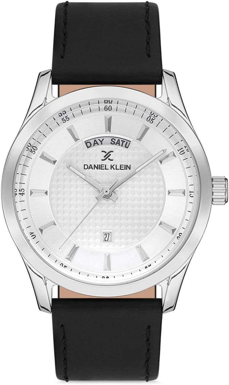 Daniel Klein Premium Gents - Silver Dial Black Band Watch - DK.1.12579 ...