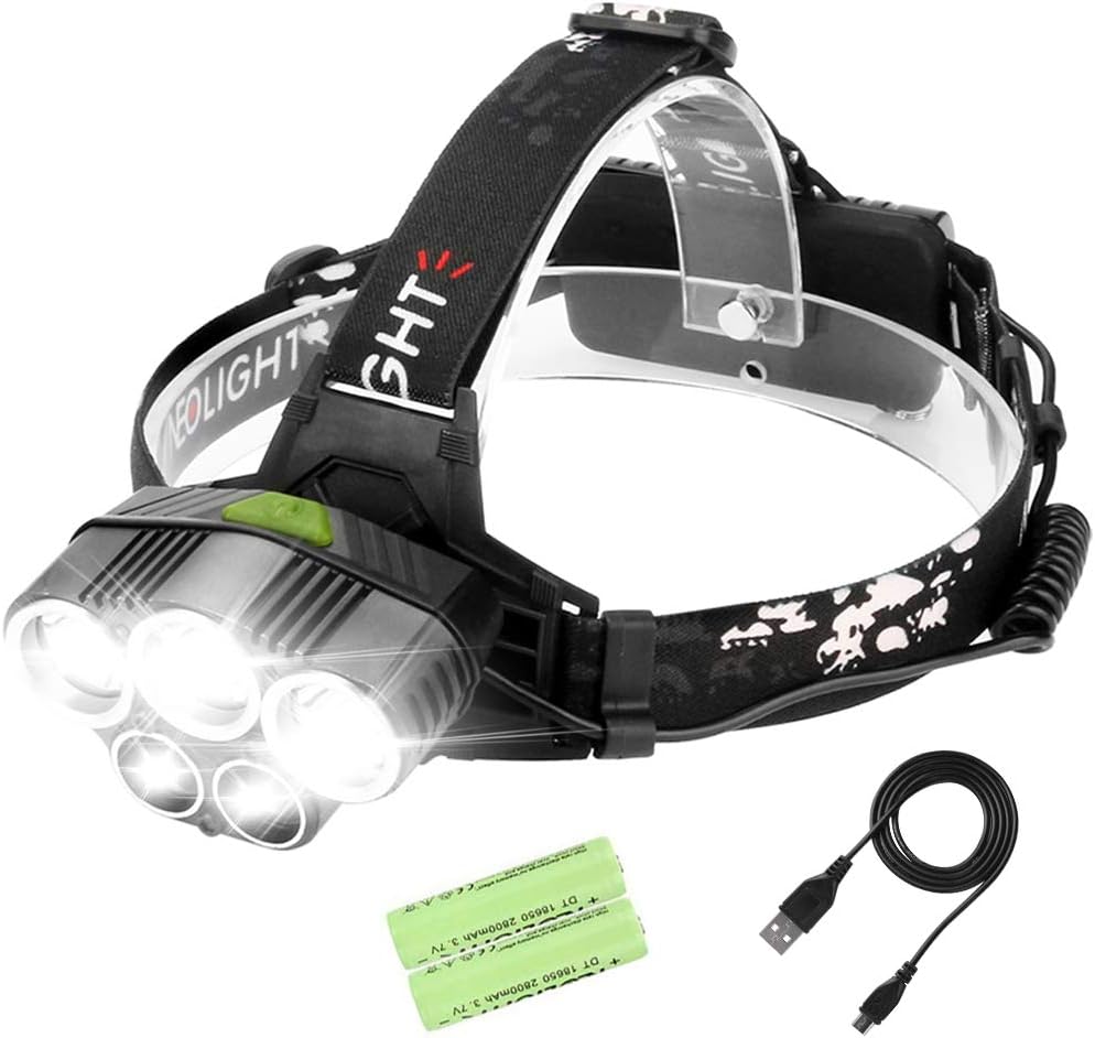 Head Torch LED Rechargeable, Neolight Super Bright USB Headlamp, 6 ...