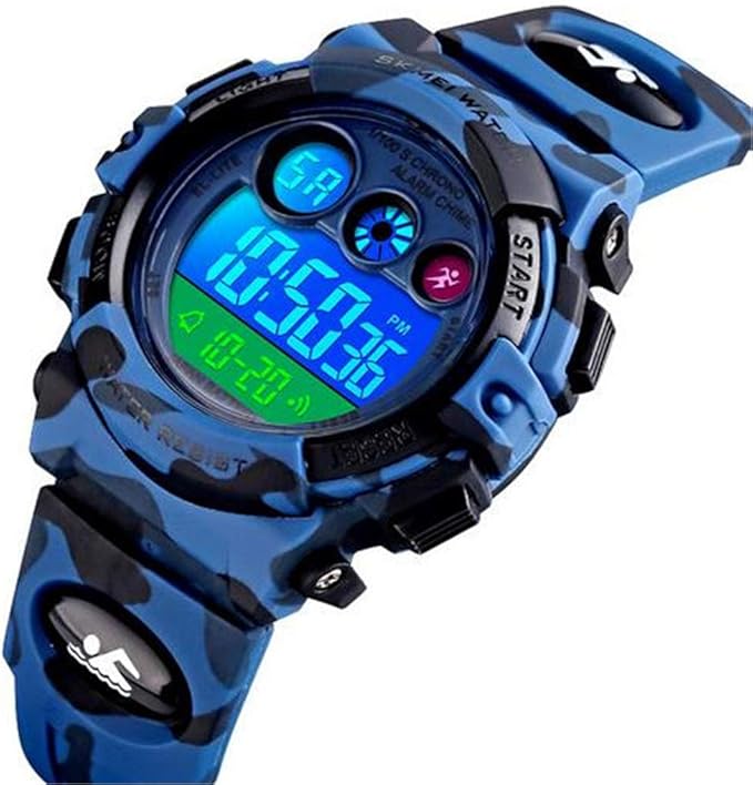 Kids Digital Army Camouflage Sport Watch for Boys Girls Kid Waterproof ...