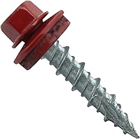 Amazon.com: Metal Roofing Screws: (250) 10 x 1-1/2" Dark Red Hex Head ...