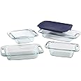 Amazon.com: Pyrex Easy Grab 5-Piece Glass Bakeware Set: Bake And Serve ...