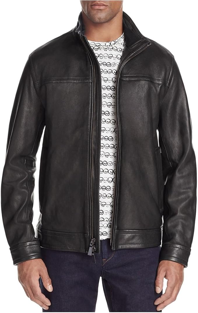 Robert Graham Men's Napoleon Leather Jacket at Amazon Men’s Clothing store