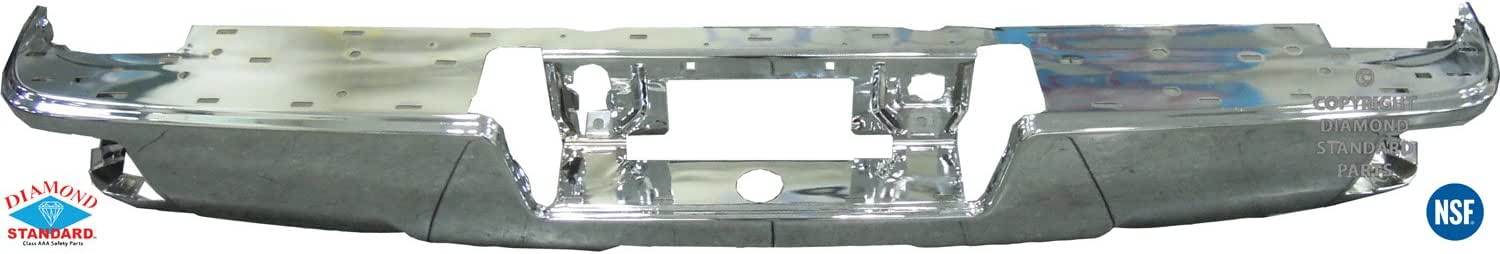 Chrome NSF GM1102558 Rear Bumper Face Bar for Chevroletado, GMC Sierra ...