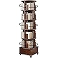 Amazon.com: Solid Wood Rotating Book Shelf, 360° Display Bookcase with ...