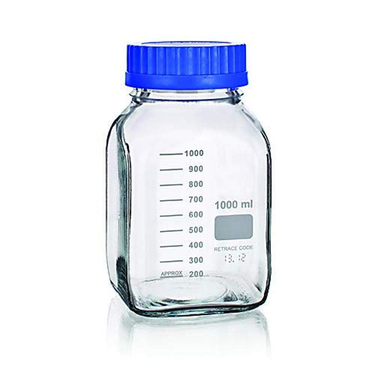 United Scientific Wide Mouth Media Storage Bottle with GL80 Screw Cap ...