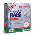 Amazon.com: SupremePlus Premium Grade Recycled White Terry Cloth Rags ...