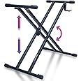 Amazon.com: Liquid Stands Piano Keyboard Stand - X Style Adjustable and Portable Heavy Duty ...