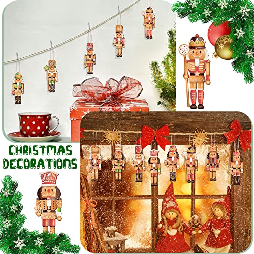 36 Pcs Christmas Candy Nutcracker Ornaments Wood Hanging Christmas Tree ...