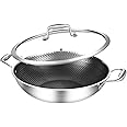 Amazon.com: DELARLO Tri-Ply Stainless Steel Saute Pan With Lid 5QT ...