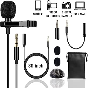 Amazon.com: Lapel Microphone (Unique Fuzzy Windscreen Included ...