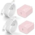 Amazon.com: 2 Pack for 10 FT Phone Charger Fast Charger 20W PD USB C ...