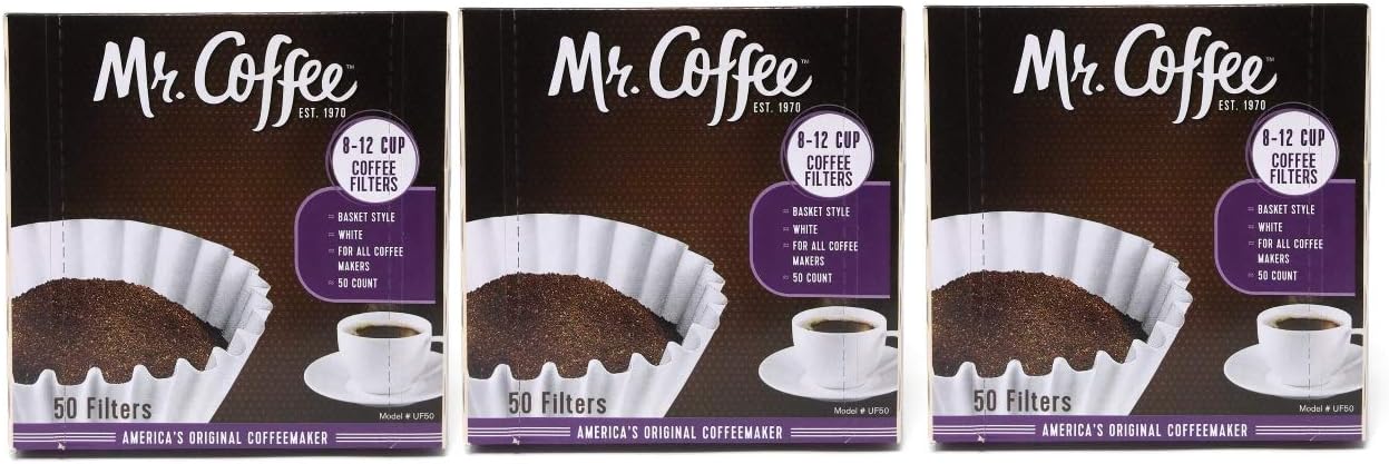 Mr. Coffee 8-12 cup Coffee Filters 50 pack ( 3 count - 150 total ...