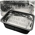 Amazon.com: Ice Block Form Makes 12 Lb. Ice Cube 11" x 7" x 5" Largest ...