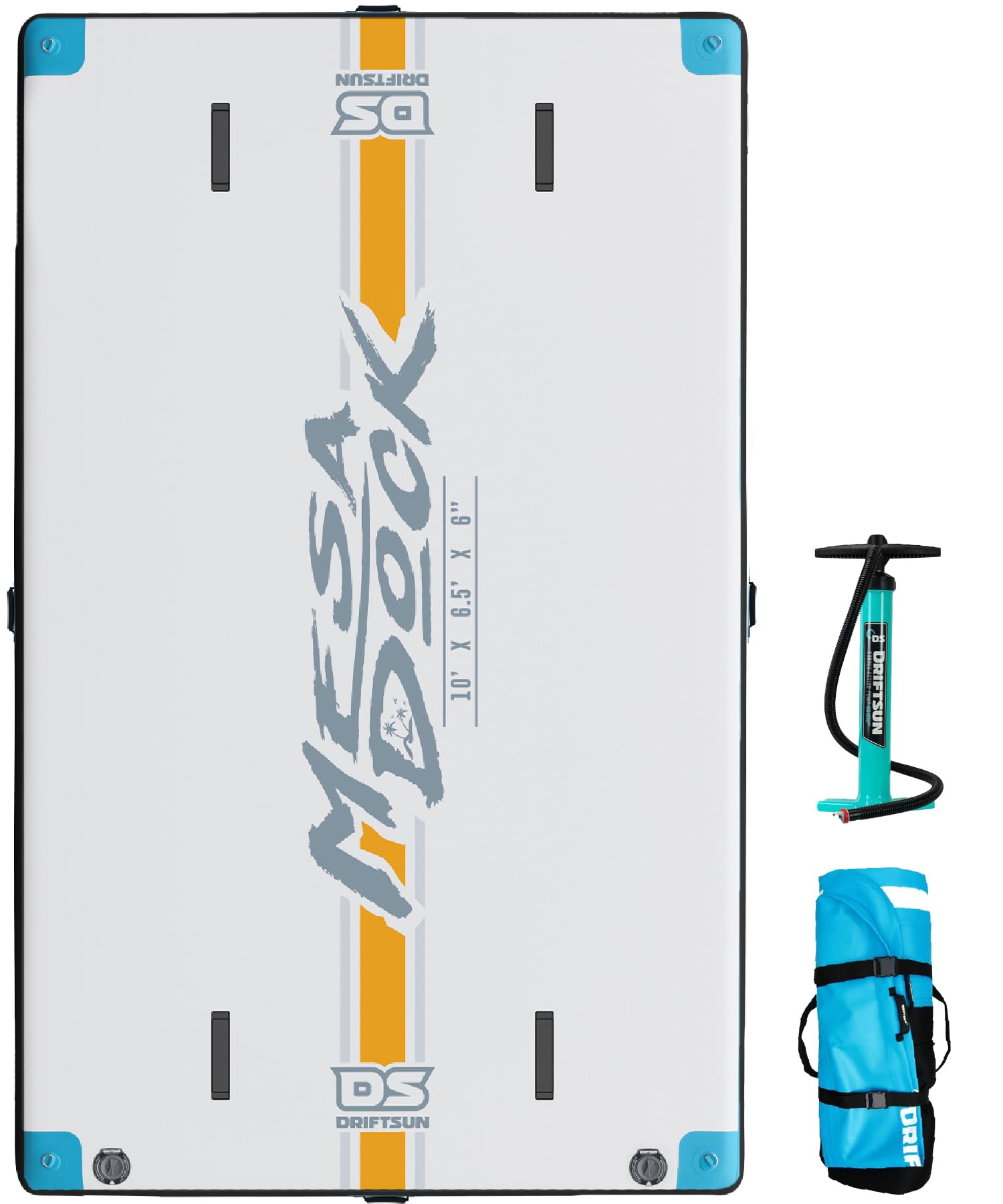 Driftsun Inflatable Floating Dock Platform C Shape Inflatable Island Floating Mat Swim