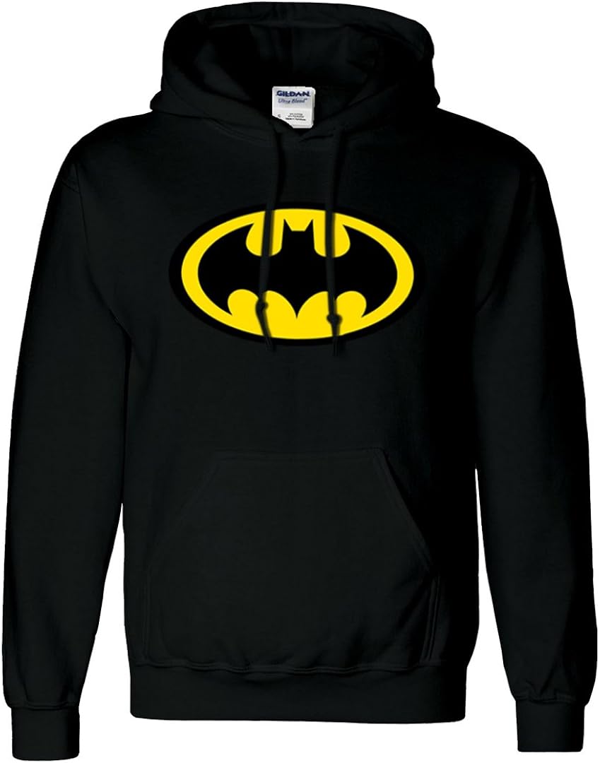 Batman Classic Logo Fashion Black Graphic Long Sleeve Hoodie Sweatshirt ...