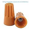 UL Listed Orange Electrical Wire End Connectors Ribbed Caps Bulk 500 ...