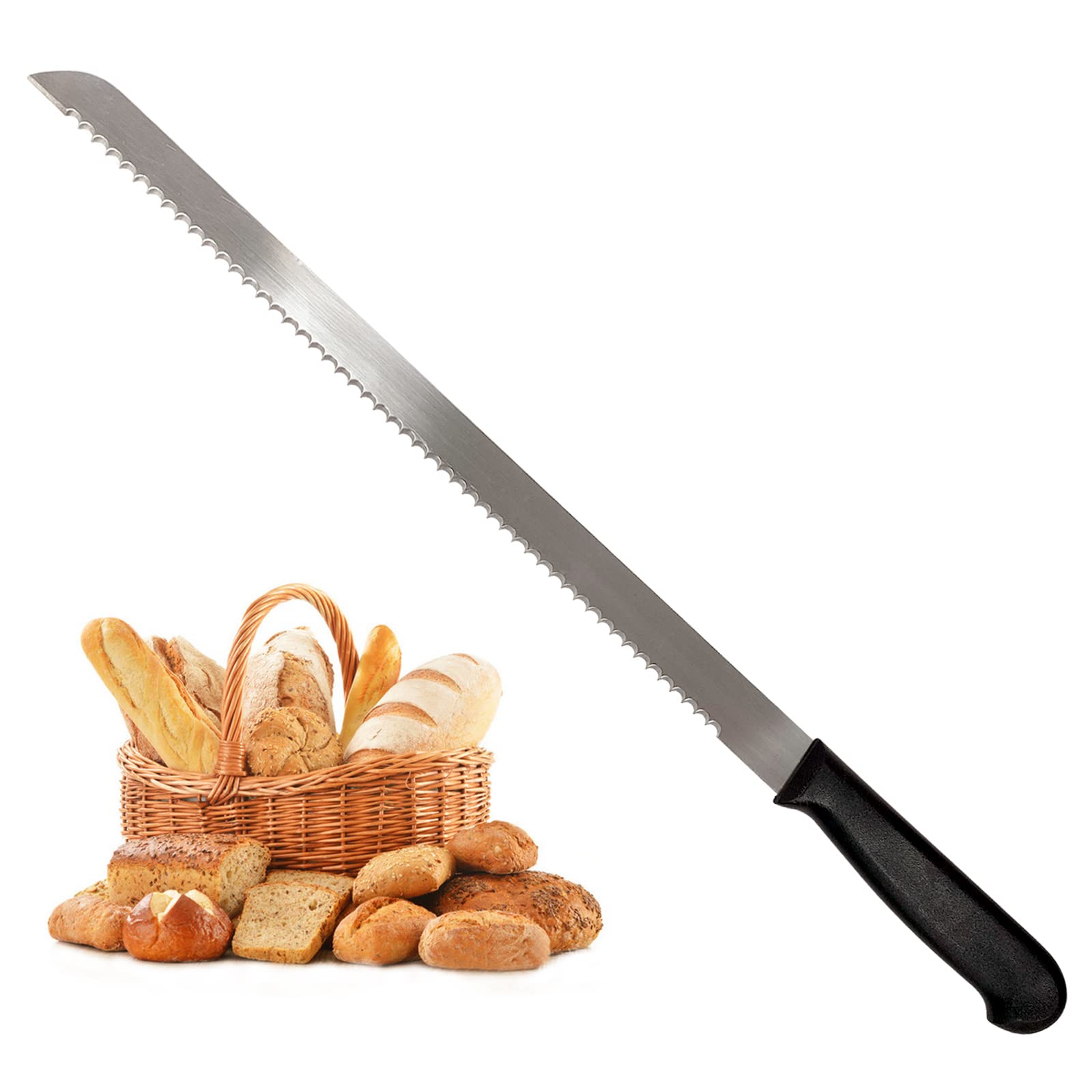 Kiss Core 18.1-inch Bread Knife for Homemade Bread, Long Serrated Knife ...