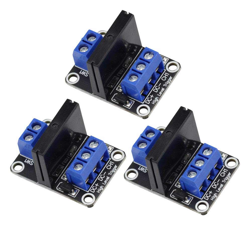 Mua KKHMF 3pcs 5V 1 Channel High Level Sol Relay Module with Fuse,DC ...