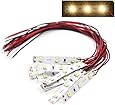 Amazon.com: DD01WM 10pcs Pre Wired White Strip Led 3528 SMD LED Light ...