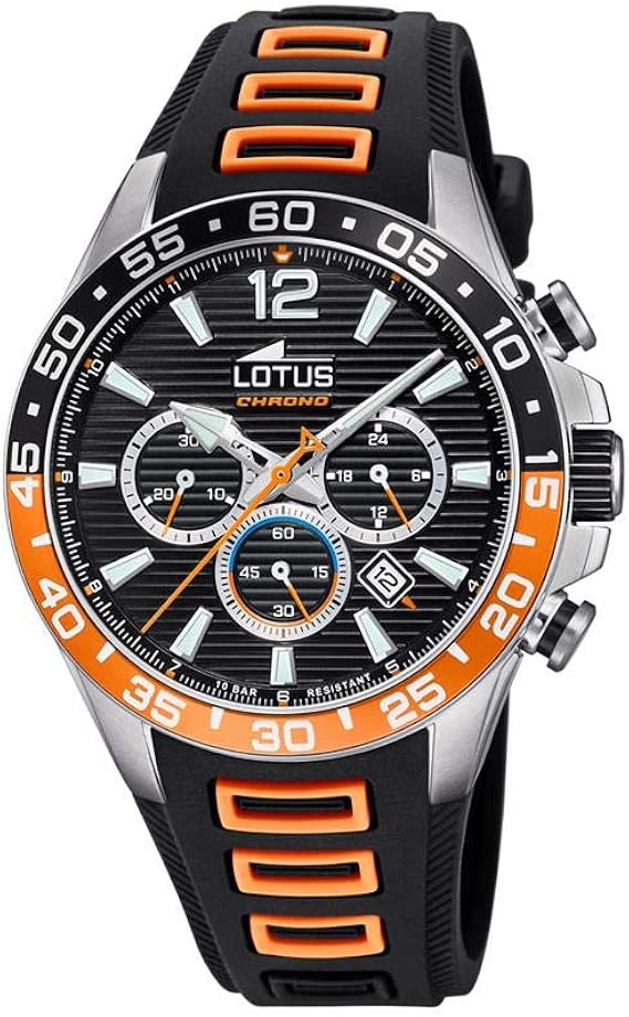 Lotus Herren Chronograph Quarz Uhr mit Gummi Armband 18697/1: Amazon.de ...