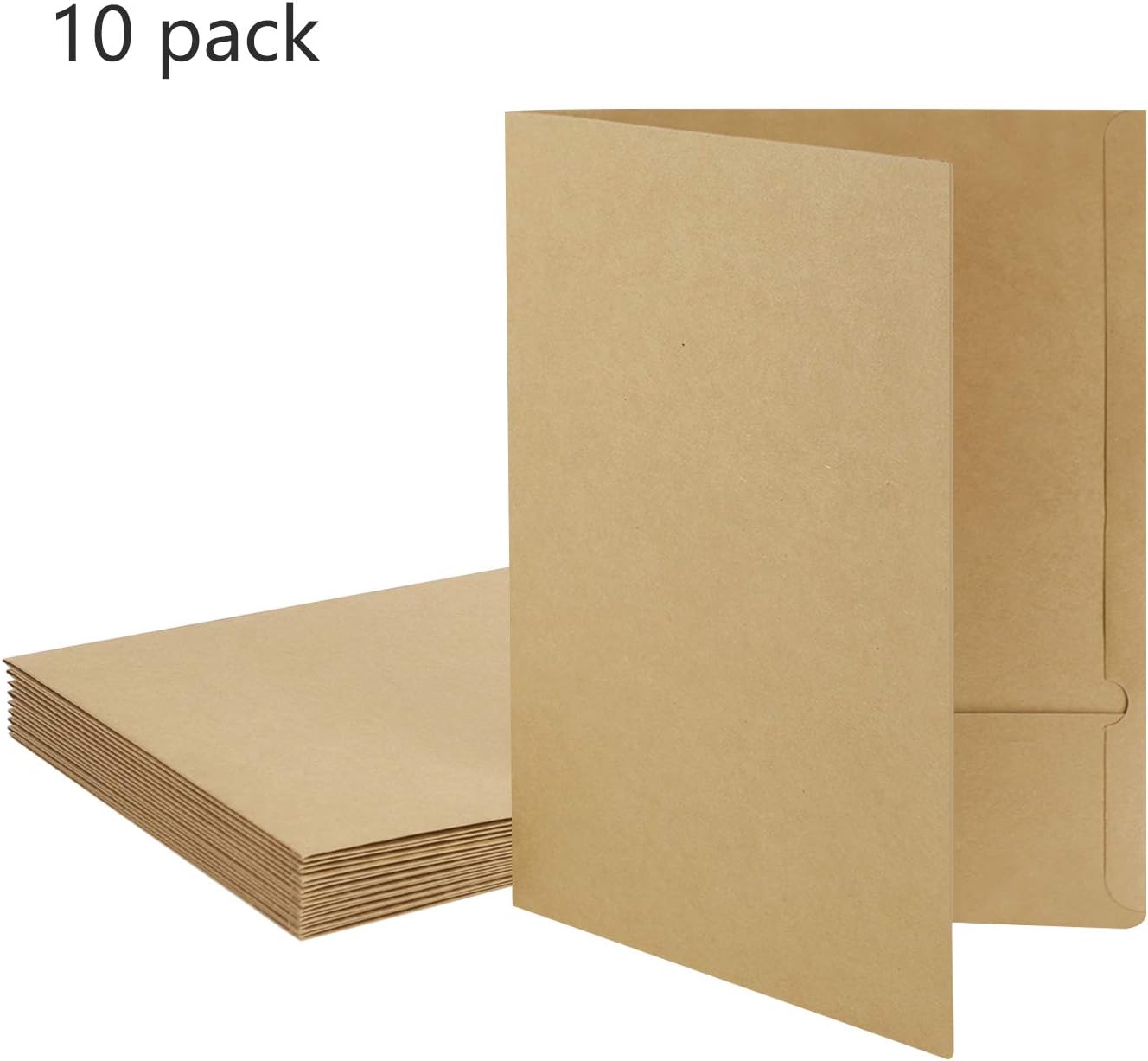 10 Stück A4 Mappen, Karton, mit Klappe mit zwei Fächern, Aktenordner ...