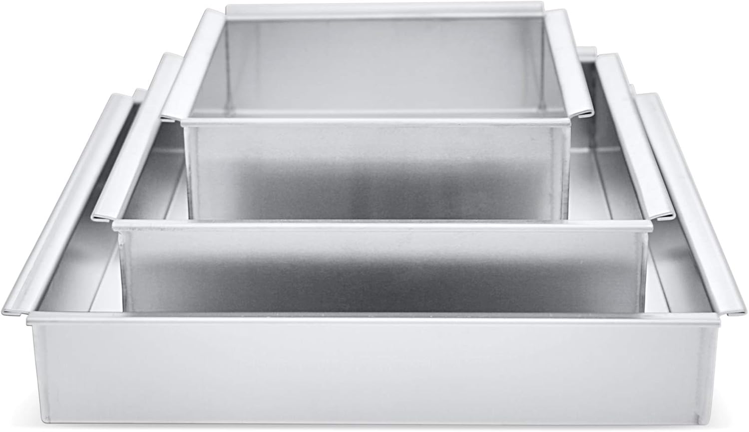 Amazon.com: Crown Crown Square Cake Pan Set, 6, 8, 10 by 3", Brownie ...