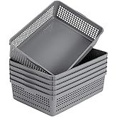 Amazon.com : Jekiyo 6 Pack Desktop A4 Paper Storage Baskets, Plastic ...