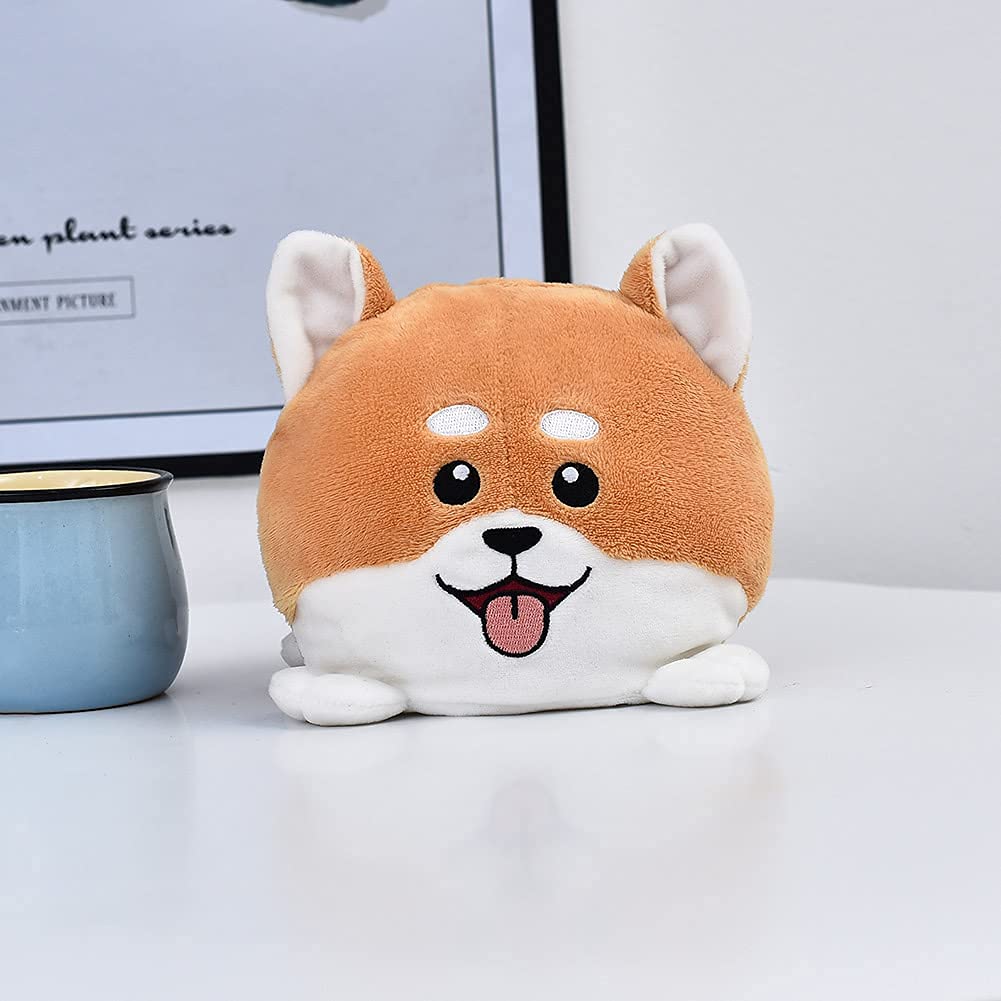 Mua pohthe Reversible Plushie Corgi Dog Stuffed Animal Reversible Mood ...