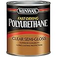 Minwax Fast Drying Polyurethane Protective Wood Finish, Clear Semi ...