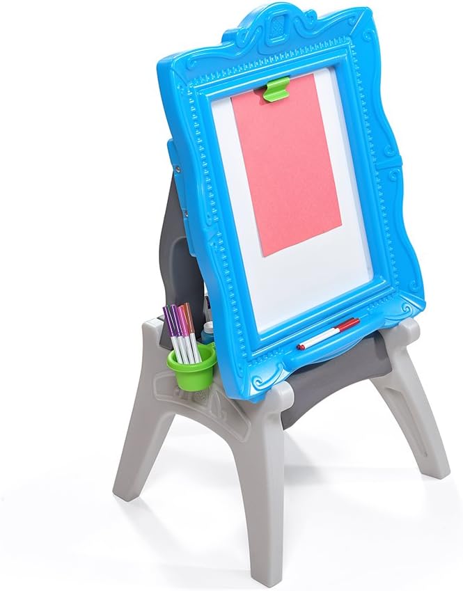 Step2 483100 Masterpiece Kids Art Easel, Blue – BigaMart