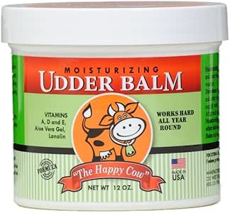 Amazon.com: The Happy Cow Moisturizing Udder Balm - 12 ounce jar ...