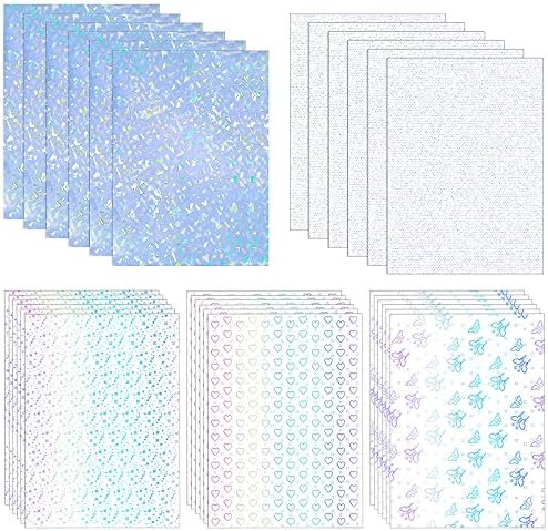 Dreamtop 30 Sheets Holographic Sticker Paper, Holographic Laminate ...