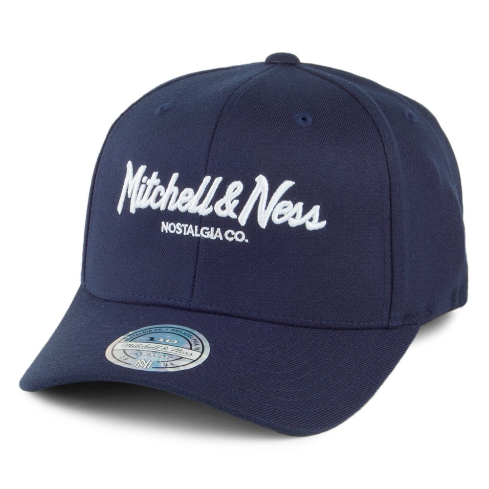 Mitchell & Ness Pinscript High Crown Baseball Cap - 110 Snapback - Navy ...