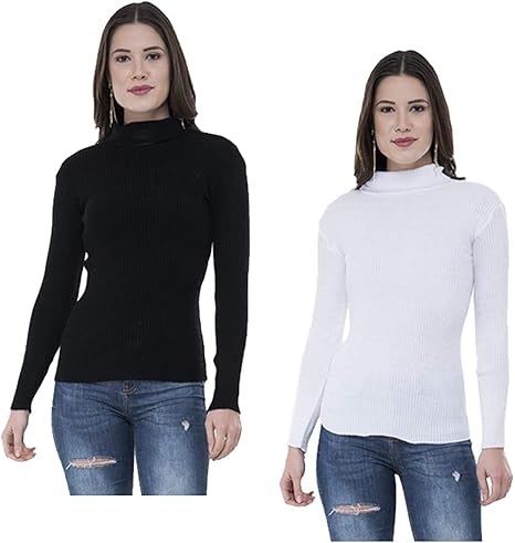 Buy Indistar Women's Woollen Warm Full Sleeves High Neck/Inner/Skivvy ...
