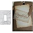 1 Set Vintage Torn Rectangle Frame Stitched Cutting Dies,Rectangle ...