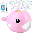 Amazon.com: AOZZO Bubble Machine Automatic Whale Bubble Blower, Pink ...