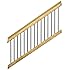 6 ft. Western Red Cedar Stair Railing Kit with Black Aluminum Balusters ...
