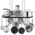 Amazon.com: Pot and Pan Ceiling Rack, Decorative Oval Pot Rack Ceiling ...