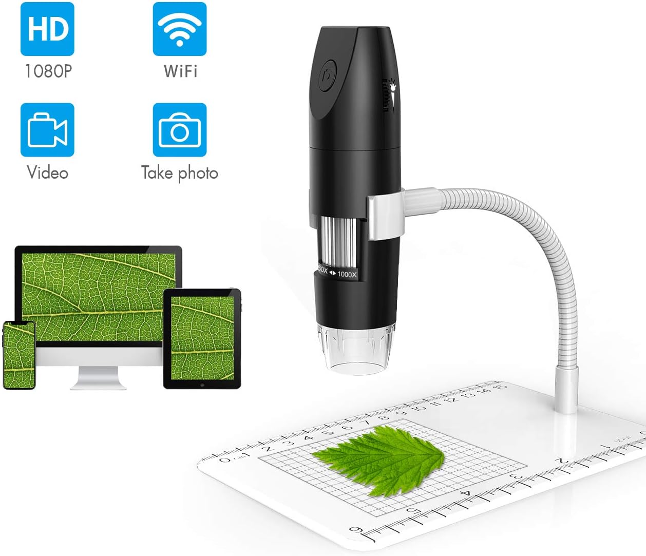 Ants-Store WiFi Wireless Digital Microscope HD Electron Microscope ...