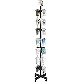 Amazon.com: VEVOR Brochure Display Rack, 4-Tier 32 Pockets Rotating ...