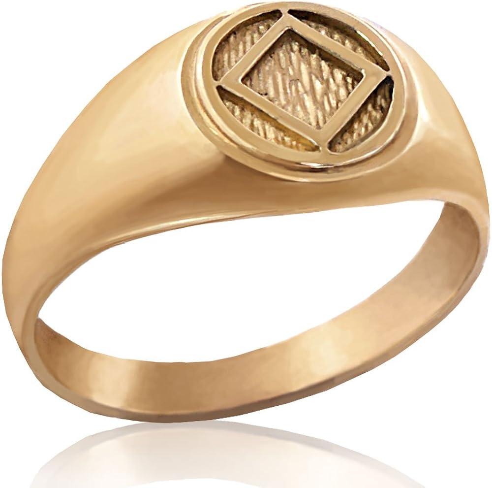 12 Step Jewelry Narcotics Anonymous Solid 10K Yellow Gold 3/8" NA ...
